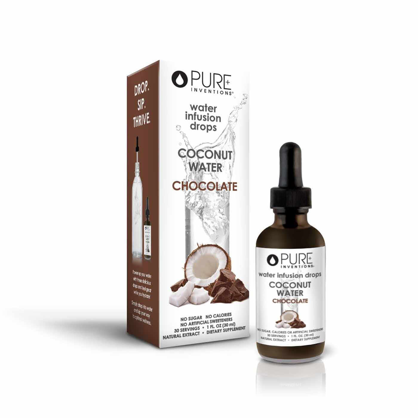 DISCONTINUED -Coconut Chocolate Water Infusion Drops | Pure Inventions